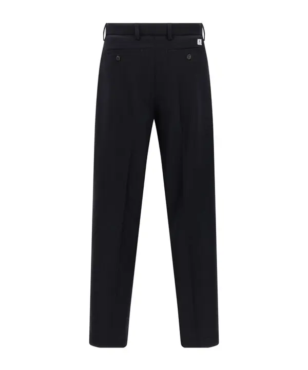 DEPARTMENT 5 Gin Cool Wool Pin Tucks Trousers - Black
