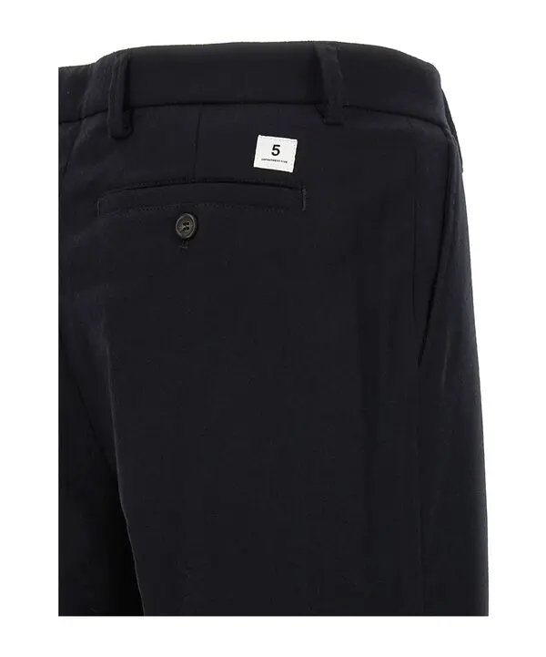 DEPARTMENT 5 Gin Cool Wool Pin Tucks Trousers - Black
