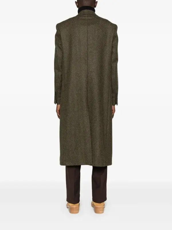 SUNFLOWER Herringbone Double-breasted Coat