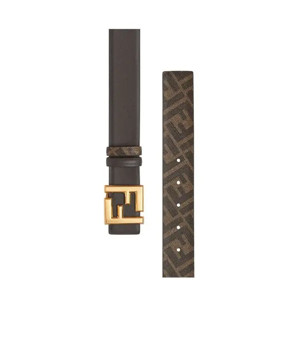 Fendi Ff Squared Reversible Belt - Brown
