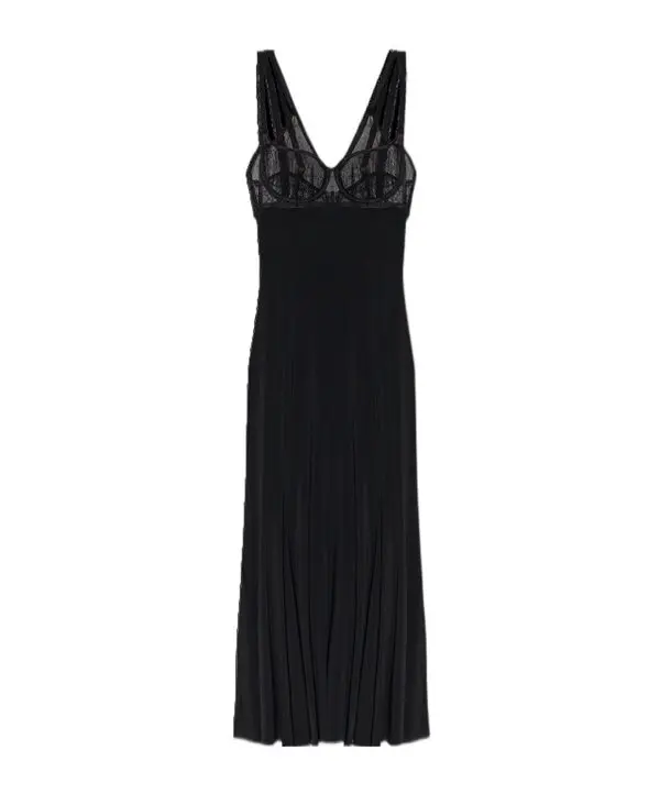 Dolce & Gabbana Lace Trim Spaghetti Strap Dress