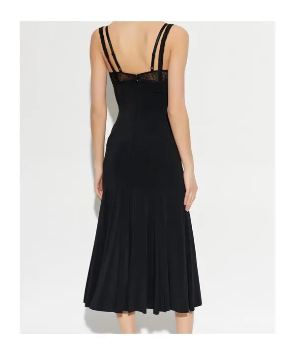 Dolce & Gabbana Lace Trim Spaghetti Strap Dress