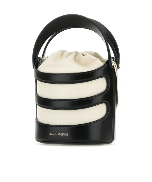 Alexander McQueen Logo Printed Drawstring Bucket Bag