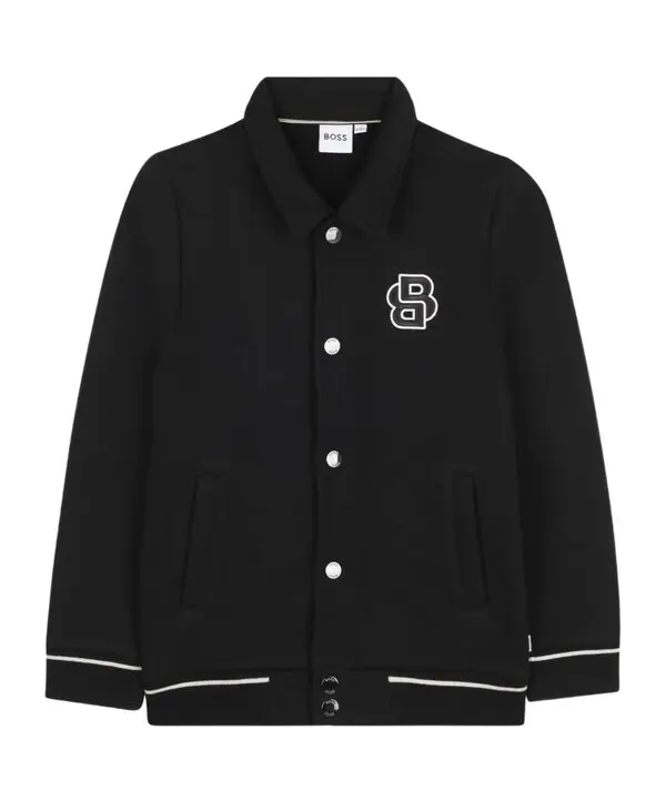 Hugo Boss Monogram Logo Jacket With White Piping Trim