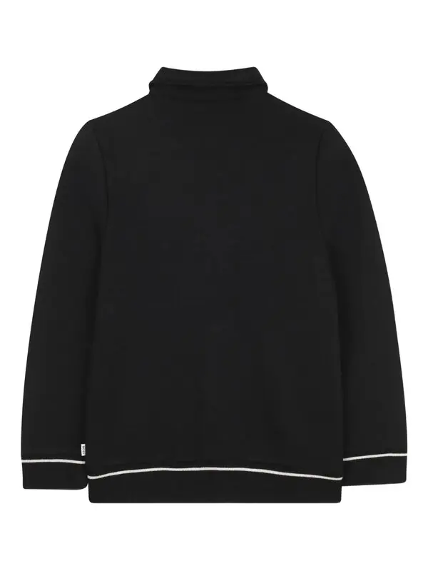 Hugo Boss Monogram Logo Jacket With White Piping Trim