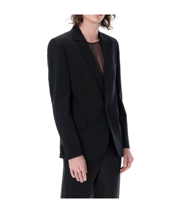 Valentino Garavani Logo Patch Single-breasted Tailored Blazer