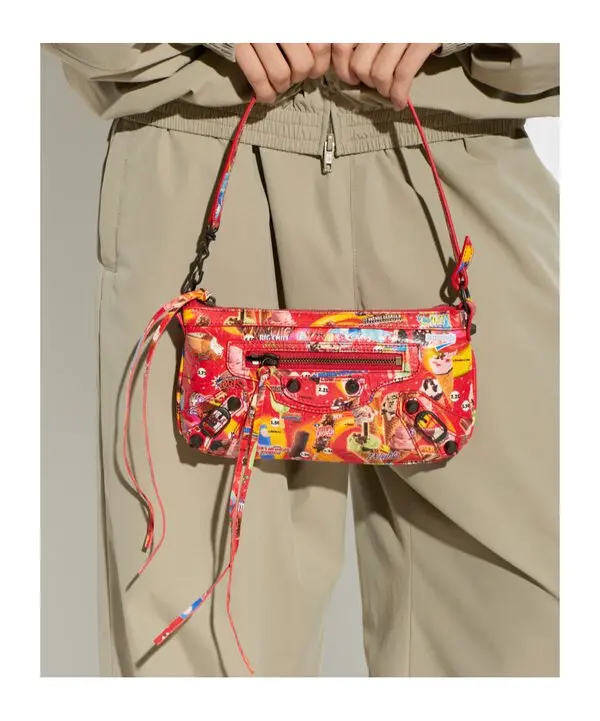 Balenciaga Le City Ice-cream Print Shoulder Bag