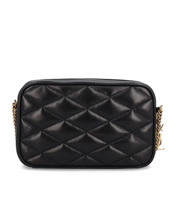 Saint Laurent Quilted Logo Plaque Shoulder Bag