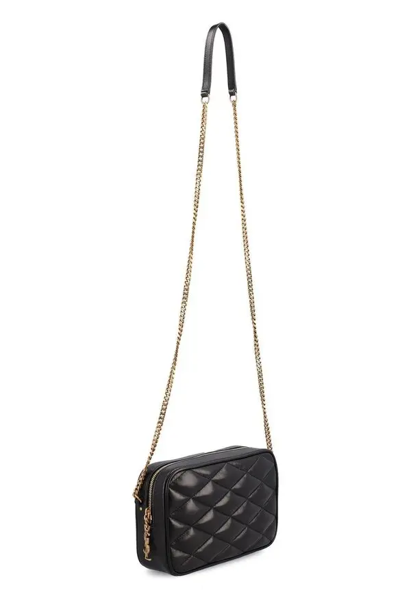 Saint Laurent Quilted Logo Plaque Shoulder Bag