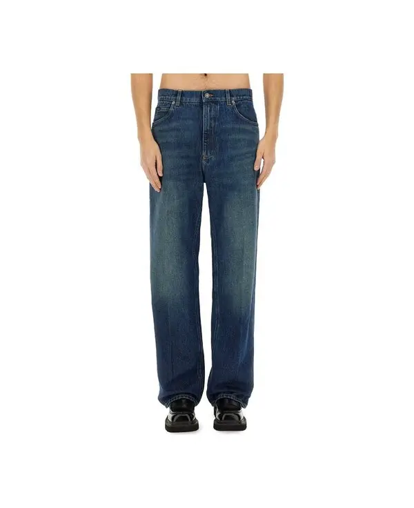 Dolce & Gabbana Logo Embroidered Jeans