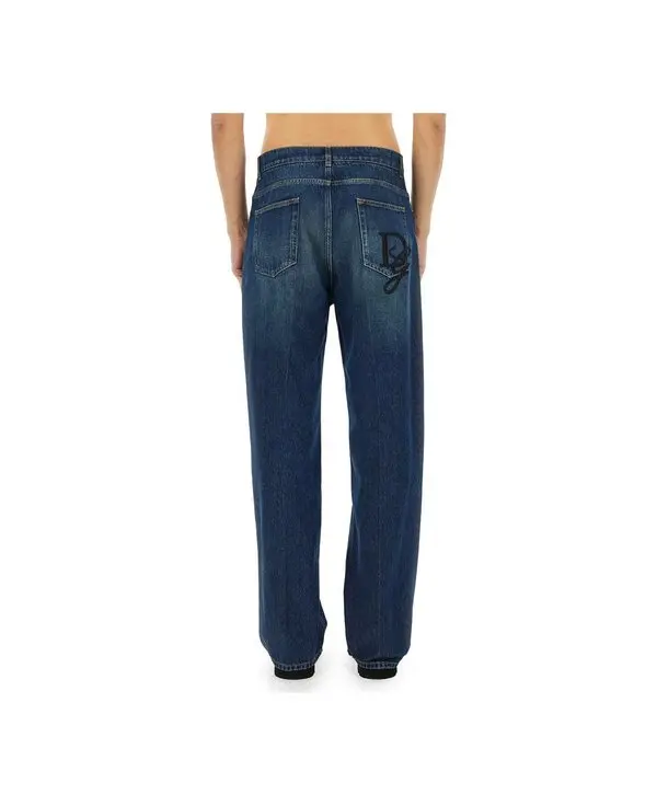 Dolce & Gabbana Logo Embroidered Jeans