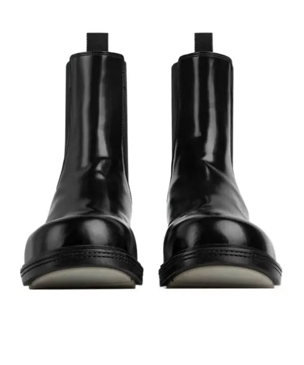 Bottega Veneta Leather Block Heel Ankle Boots