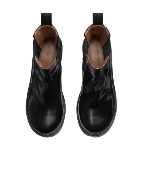 Bottega Veneta Leather Block Heel Ankle Boots