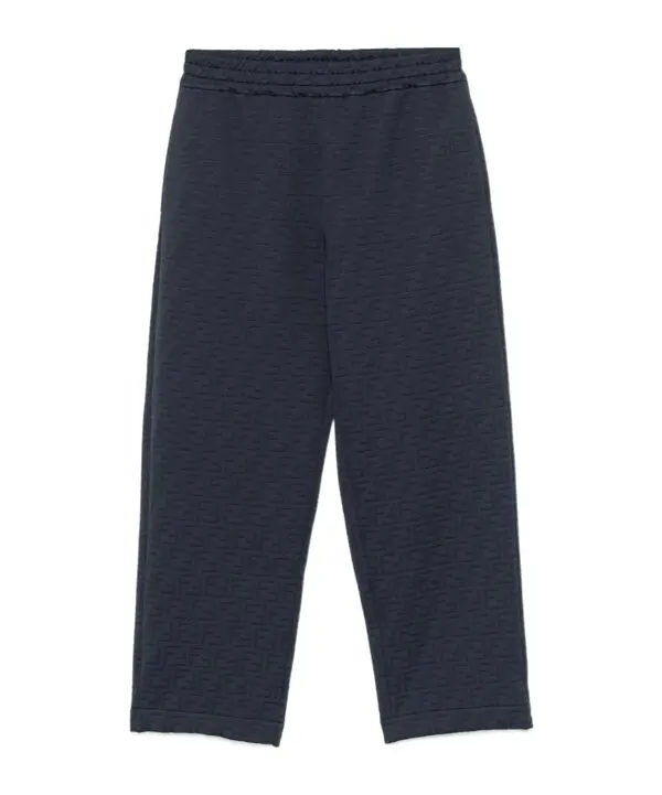 Fendi Ff-embossed Sytraight-leg Sweatpants - Black