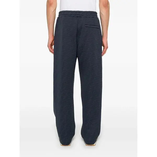 Fendi Ff-embossed Sytraight-leg Sweatpants - Black