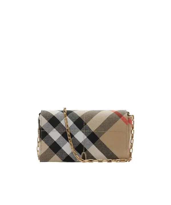 Burberry Checked Mini Bag - Sand