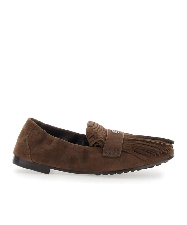 Tory Burch Ballet Fringe Loafers - Brown