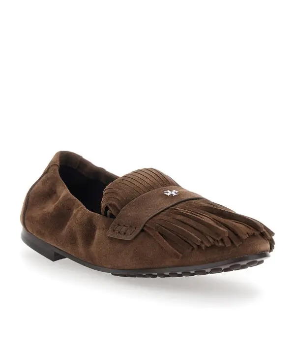 Tory Burch Ballet Fringe Loafers - Brown