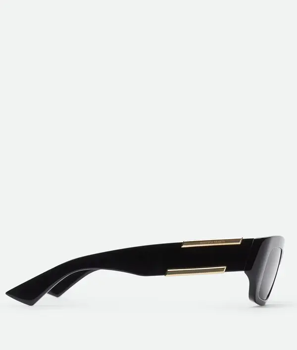 Bottega Veneta Rectangular Full-rim Sunglasses - Black