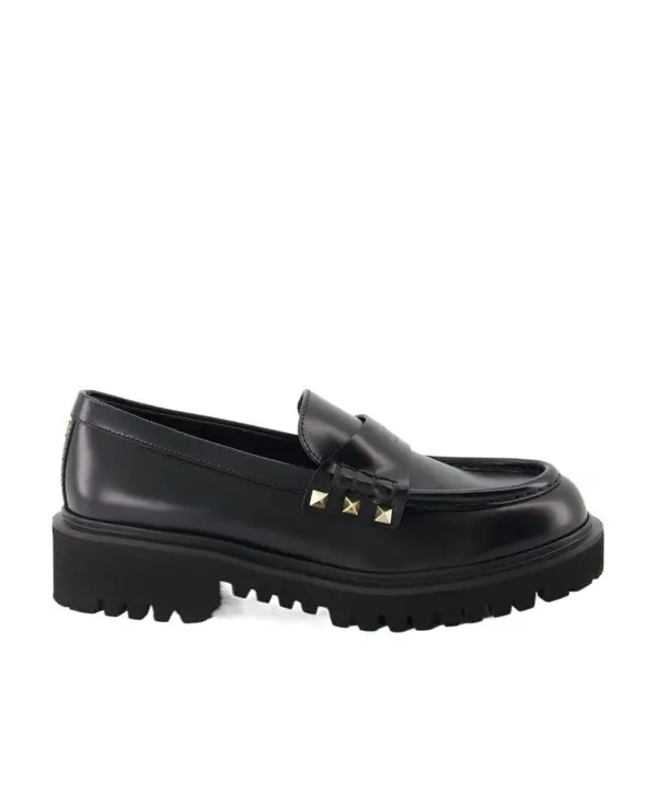 Valentino Garavani Rockstud Slip-on Loafers With Embossed Logo And Rivet Details