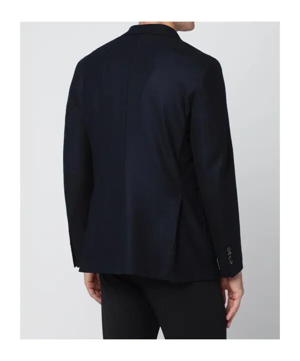 SANTANIELLO Textured Single-breasted Jacket - Black