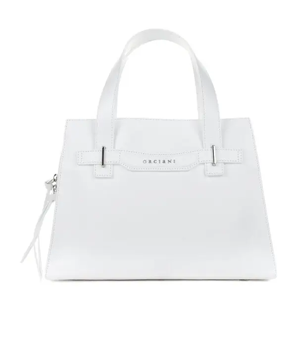 ORTIGNI Logo Logo Shoulder Bag - White