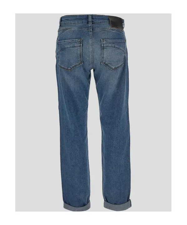 Sportmax Logo Patch Turn-up Hem Jeans