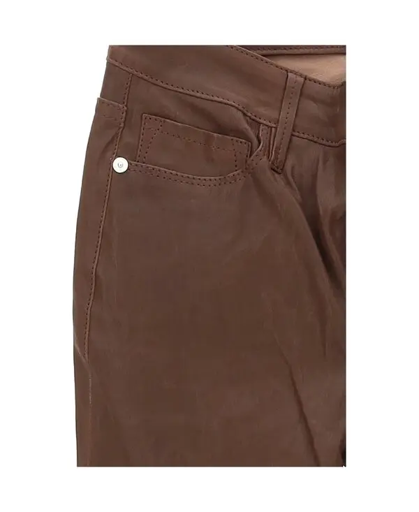 FRAME Flared Leather Trousers