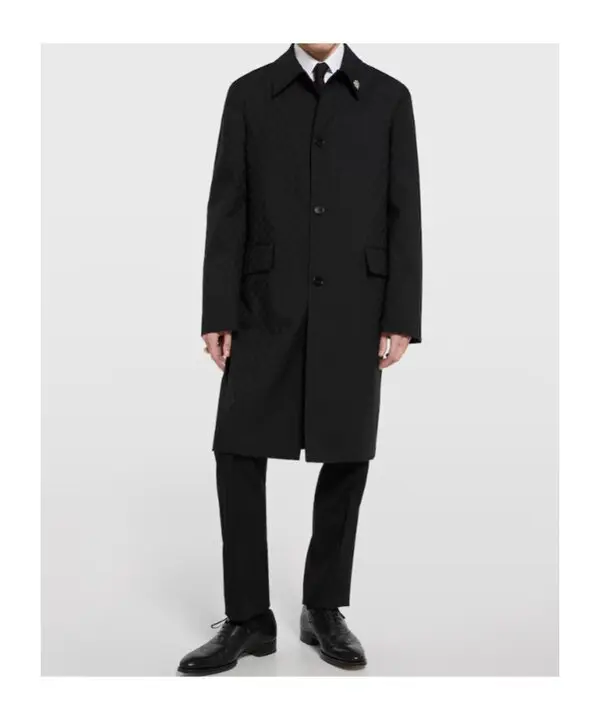 Gucci Gg Brooch Lapel Coat