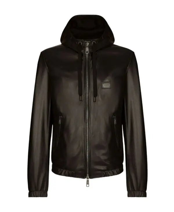 Dolce & Gabbana Hooded Zip-up Jacket - Black