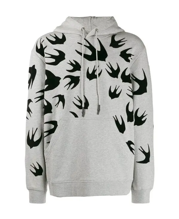 Alexander McQueen Flock Swallow Hoodie