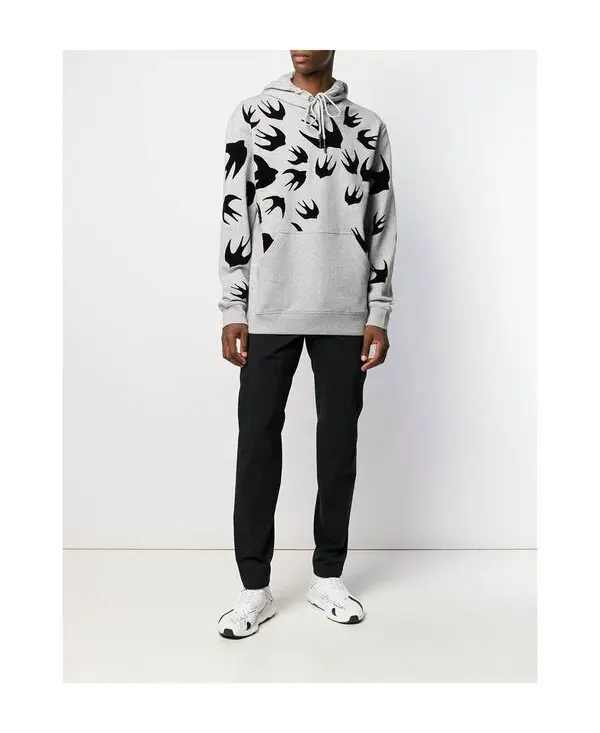 Alexander McQueen Flock Swallow Hoodie