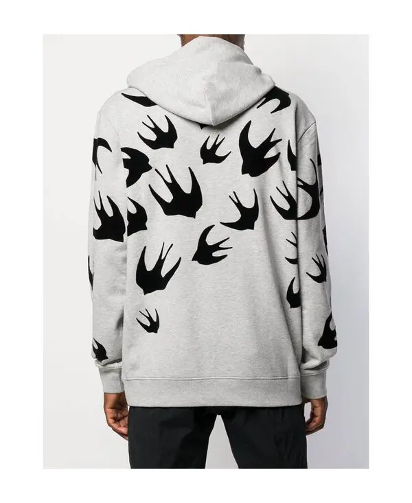 Alexander McQueen Flock Swallow Hoodie