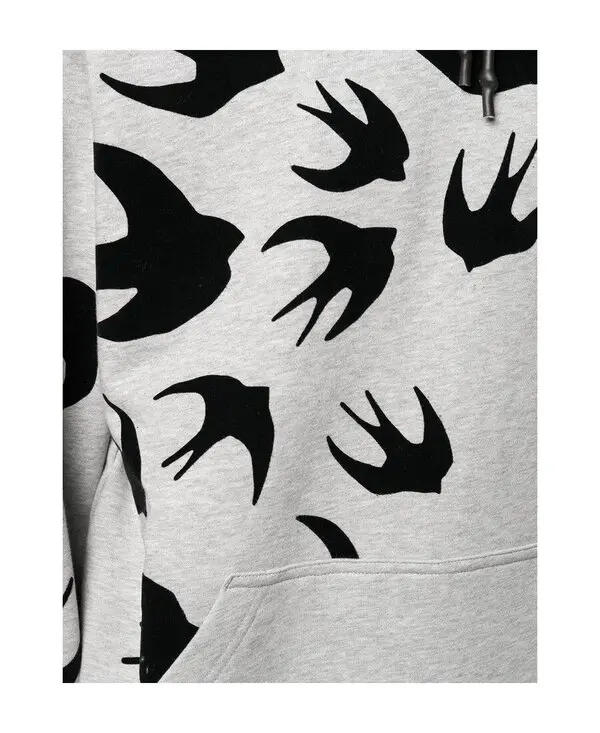 Alexander McQueen Flock Swallow Hoodie
