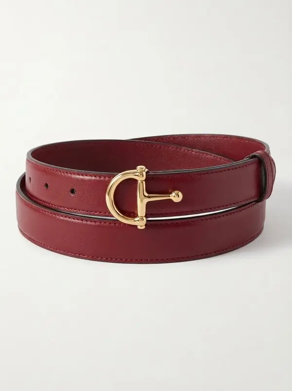 Gucci Horsebit Leather Belt - Rosso
