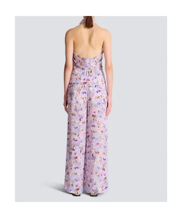 Balmain Printed Poppy Flower Trousers