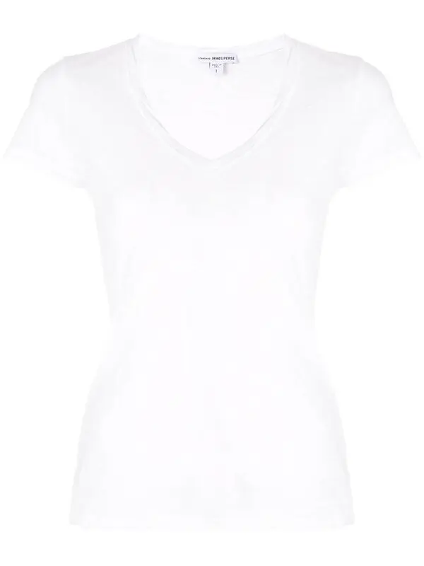 JAMES PERSE Short Sleeve V-neck T-shirt - White