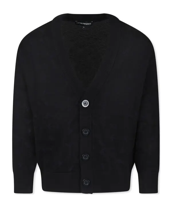Emporio Armani Long-sleeved Knitted Cardigan