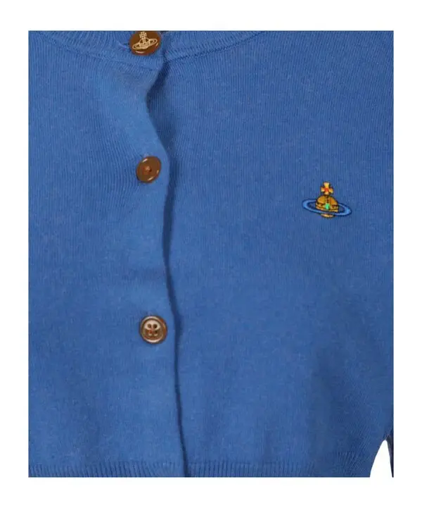 VIVIENNE WESTWOOD Logo-embellished Cardigan - Blue