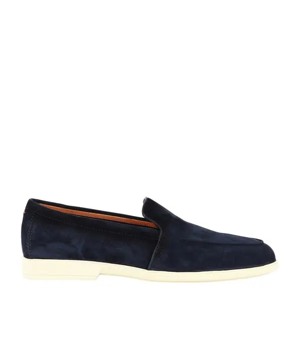 Santoni Malibu Almond Toe Loafers - Black