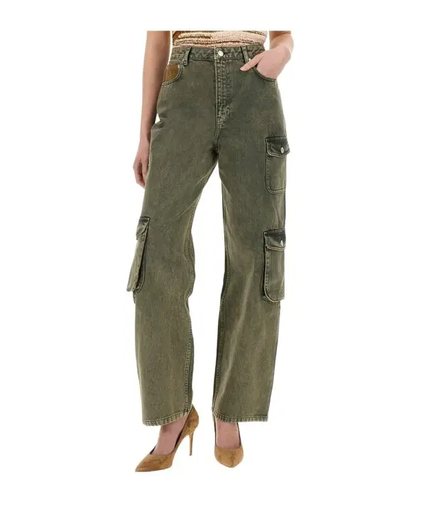 Moschino Straight-leg Cargo Jeans - Green