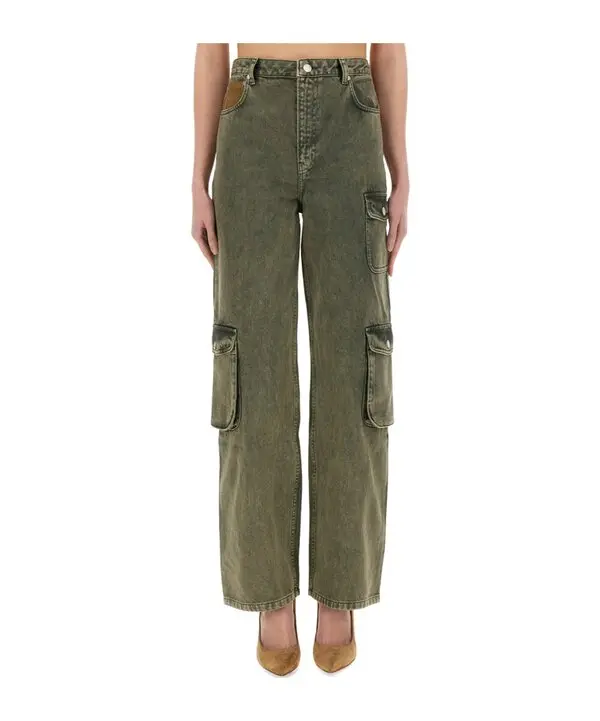 Moschino Straight-leg Cargo Jeans - Green