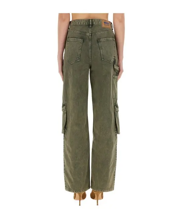 Moschino Straight-leg Cargo Jeans - Green