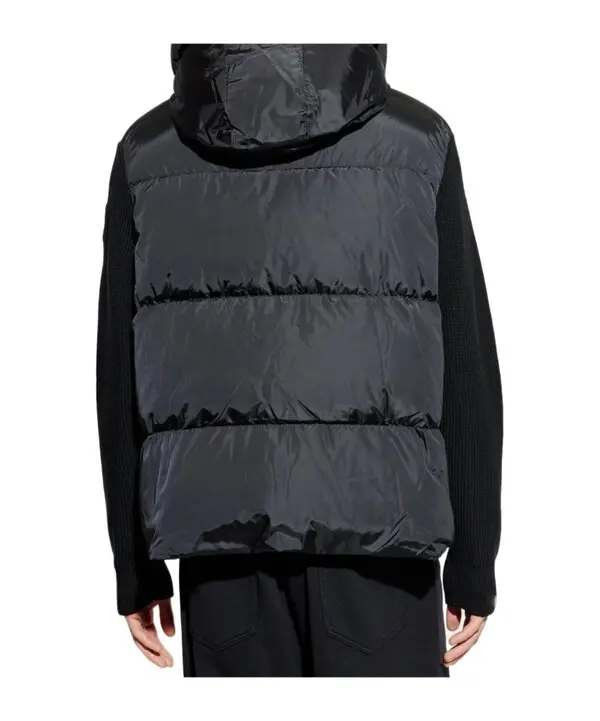 Canada Goose Hybridge Grove Hooded Puffer With Ribbed Knit Sleeves - Black