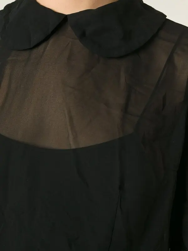Comme Des Garçons Sheer Ruffle Detail Shirt