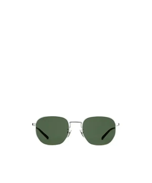 Gucci Round Frame Sunglasses In Shiny -toned Metal