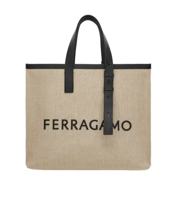 FERRAGAMO Signature Tote Bag - Nude