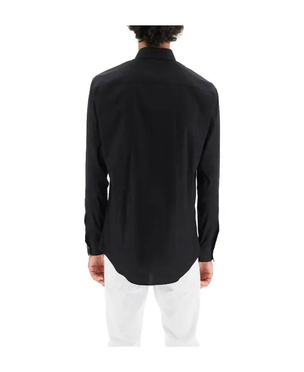 Dsquared2 Logo Printed Long Sleeved Shirt - Black
