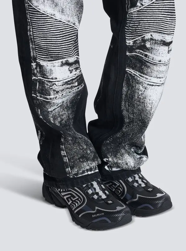 Balmain Cosmic Dust High Top Sneakers - Black