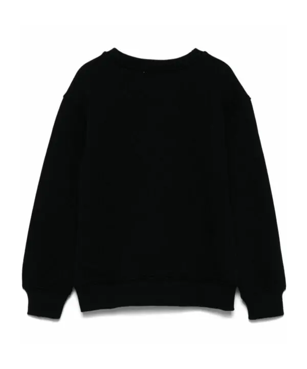 Moschino Slogan Print Crewneck Sweatshirt - Black
